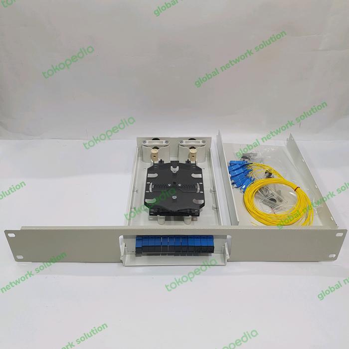 Jual odf 12 core sc fullset / otb mini 12core sc lengkap pigtail ...