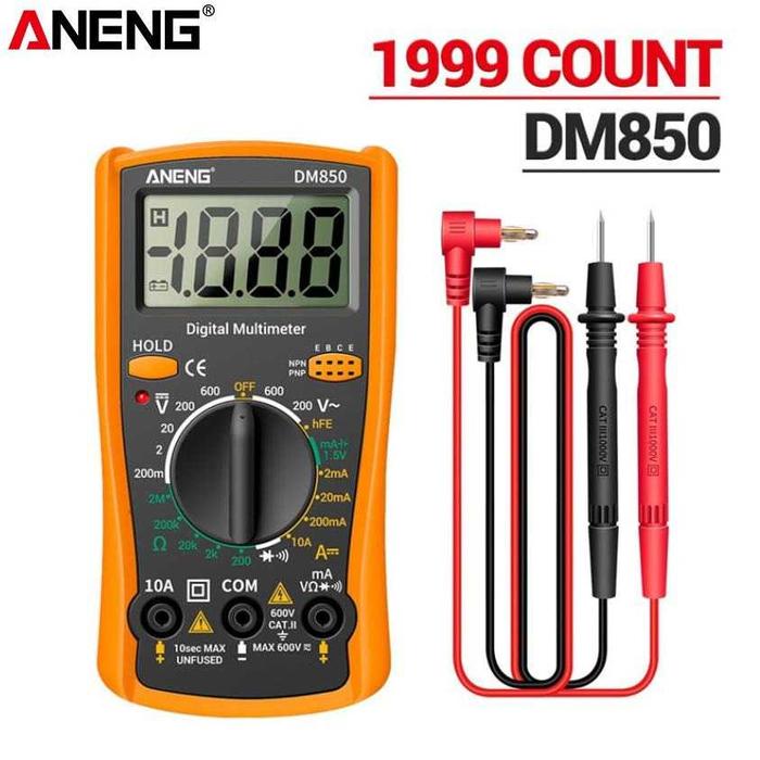 Jual Digital Multimeter Multitester ANENG DM850 Buzzer DM-850 Alat ...