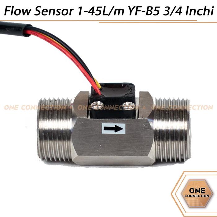 Jual Water Flow Sensor Stainless 3/4" / Flow Sensor stainless 3/4" 1 ...