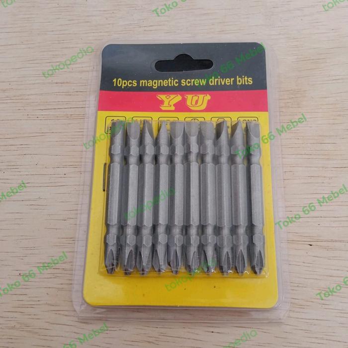 Jual Mata Obeng Angin Ph2 x 65mm Plus Minus Magnetic Screw Driver Bits ...