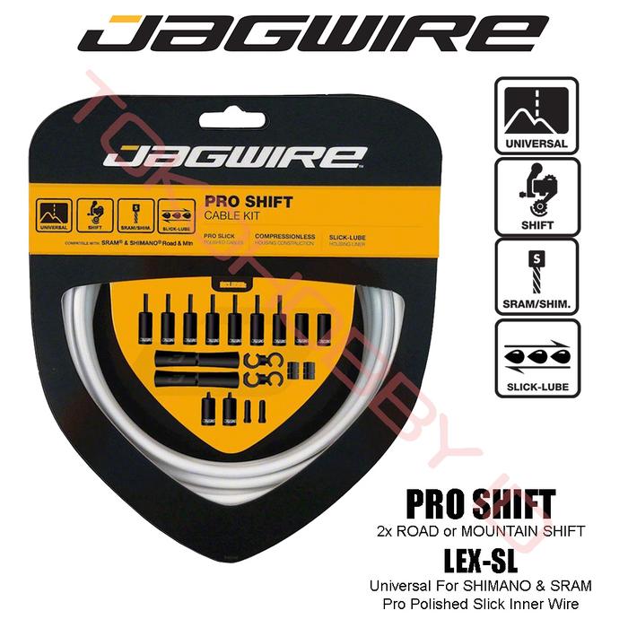 Jual JAGWIRE PCK503 Pro Shift Cable Kit Shifter Set Roadbike MTB Putih ...