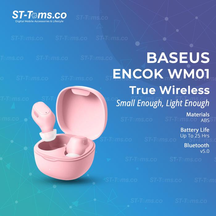 Jual Baseus Encok WM01 / WM 01 True Wireless Earphones TWS - Pink ...
