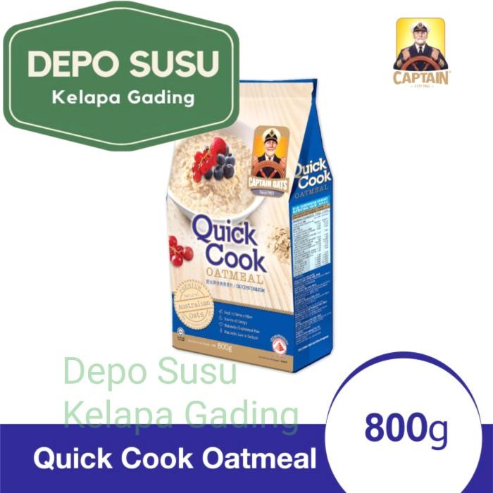 Jual Captain Oats Oatmeal 800gr Instant Quick Cook Rolled Oat Breakfast ...