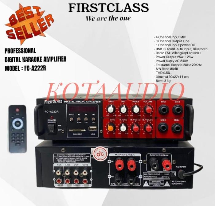 Jual AMPLIFIER FIRSTCLASS FCA222R FIRST CLASS FC A222R ORIGINAL FCA 222 ...