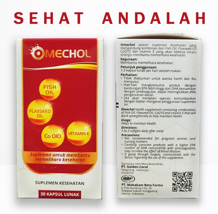 Jual OMECHOL (1 BOX/ 30 KAPSUL) MINYAK IKAN - SUPLEMEN KESEHATAN ...