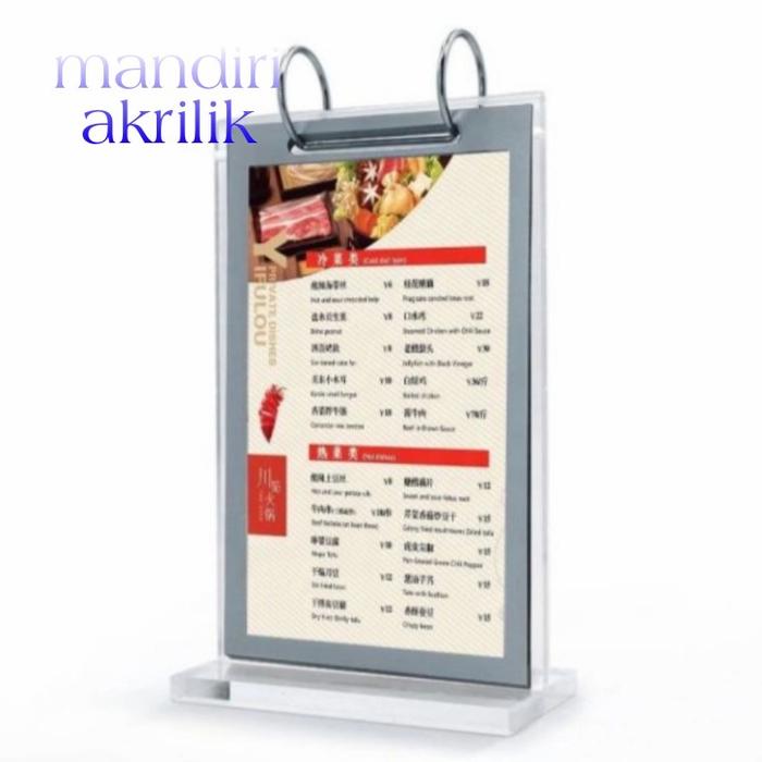 Jual display akrilik menu meja A5 - Jakarta Barat - Mandiri Akrilik ...