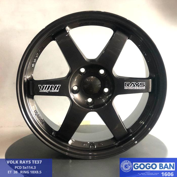 Jual Velg Mobil Volk Rays TE37 Hyper Black Ring 18 Untuk Innova, HRV, BRV - Kab. Sidoarjo - Gogo ...