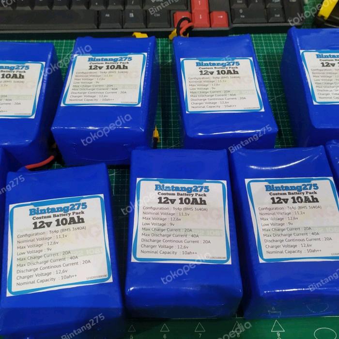 Jual Baterai Pack 12v 10ah 12.6v Dc Battery Lithium Ion Custom Di ...