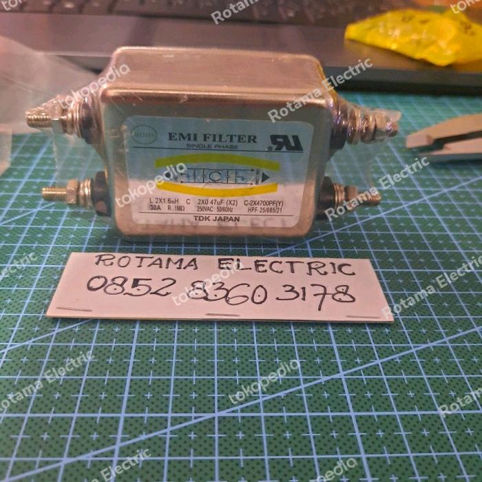Jual EMI FILTER TDK 1PHASE 30A 250VAC NOISE FILTER 1PHASE 30A 250VAC ...