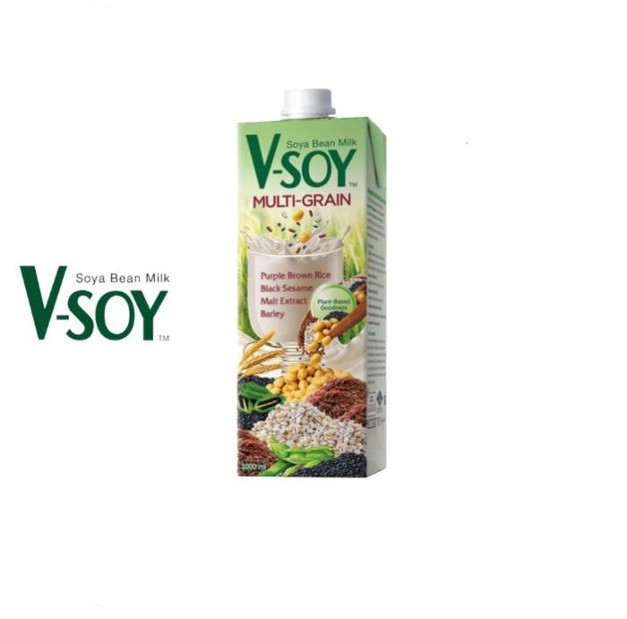 Jual VSOY 1 Liter V-soy V Soy Soya Bean Milk VOAT V-Oat V Oat Susu ...