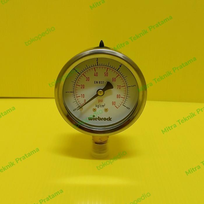 Jual Manometer Pressure Gauge Stainless Raket 2 1/2 inchi 90 psi 6 Bar ...
