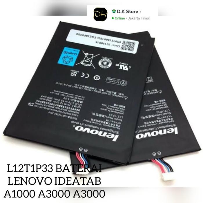 Jual BATERAI L12T1P33 TAB LENOVO IDEATAB A1000 A3000 A5000 ORIGINAL BATERE - Jakarta Timur - D.K ...
