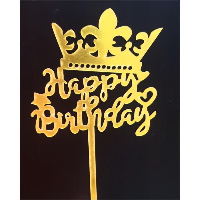 Jual Cake Topper Happy Birthday Acrylic Topper Kue Ulang Tahun Akrilik - Kota Tangerang - Stand ...