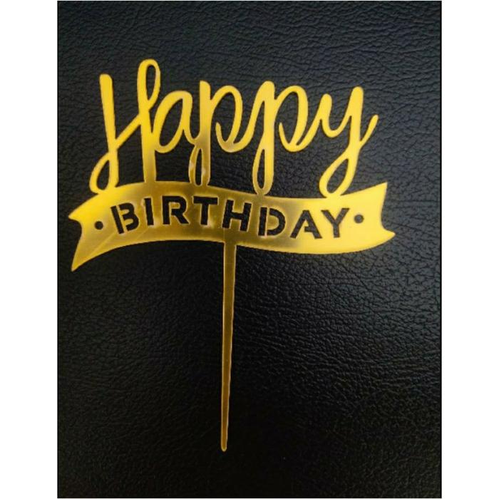 Jual Cake Topper Happy Birthday Acrylic Topper Kue Ulang Tahun Akrilik ...
