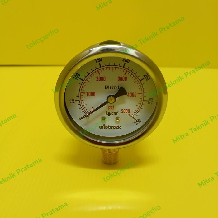 Jual Manometer Pressure Gauge Stainless Raket 2 1/2 inchi 5000 psi 350 ...