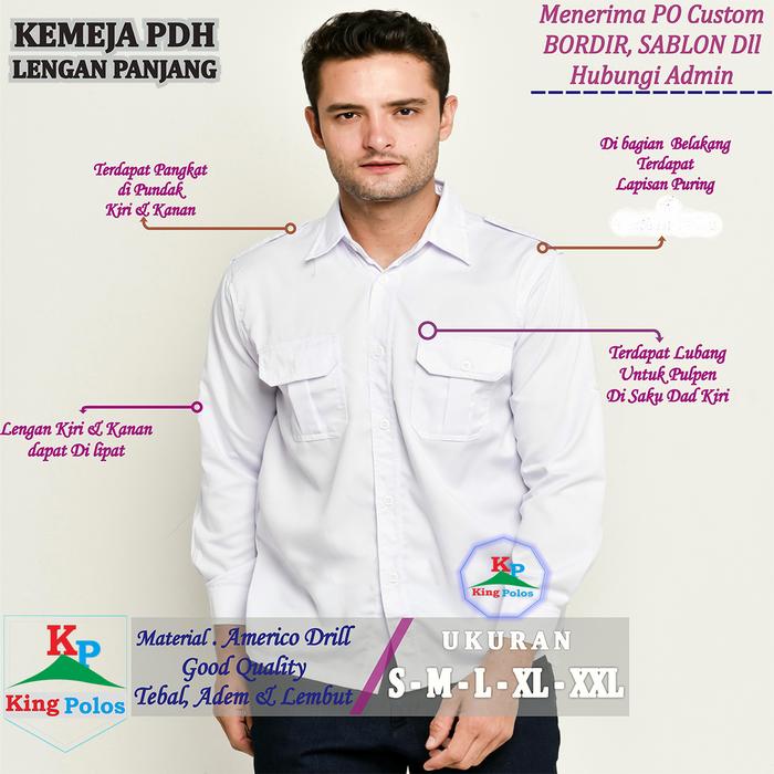 Jual Kemeja PDH Putih Formal Drill Series | Cocok untuk Seragam Kerja ...