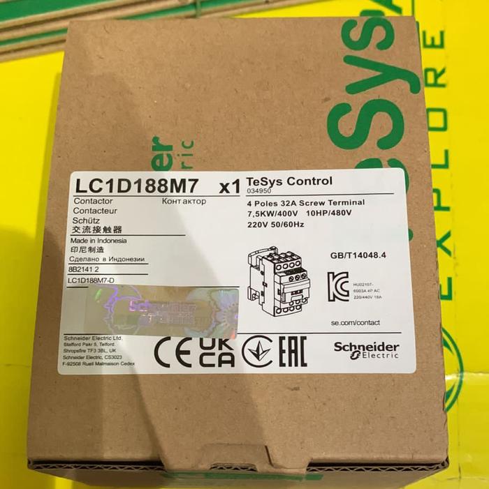 Jual CONTACTOR LC1D188M7 (220VAC 4P) - Jakarta Utara - Anugerah Mandiri ...