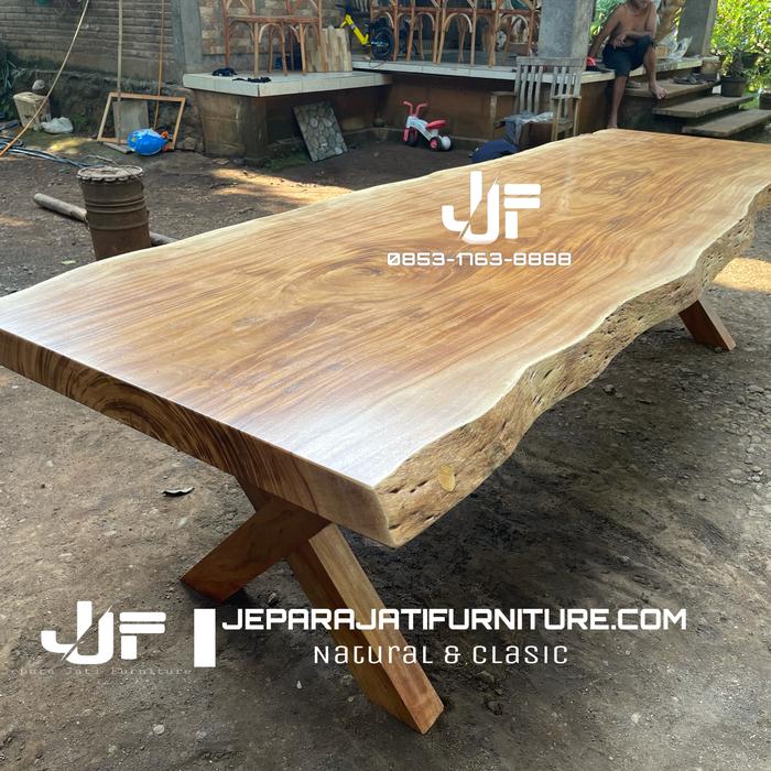 Jual Meja makan kayu solid utuh besar meja kayu pilang - Kab. Jepara ...