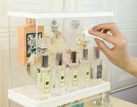 Jual Lemari Mini Akrilik Bening Tempat Penyimpanan Display Botol Parfum ...