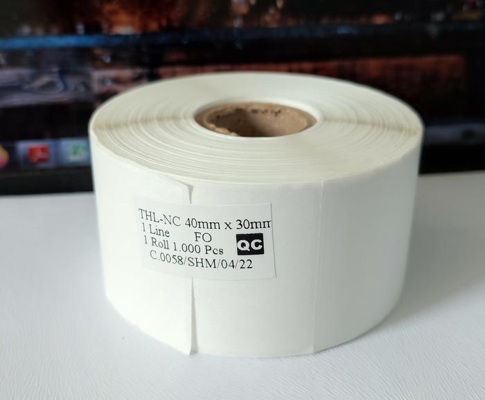 Jual Thermal Label Sticker 40 x 30 mm 1Line 1000pcs Stiker Barcode ...