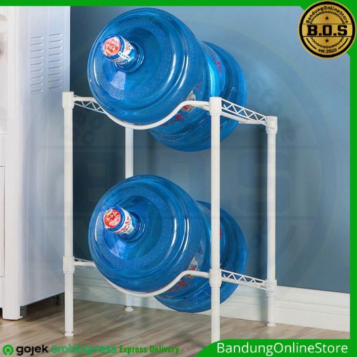 Jual Tempat Galon Rak Susun Galon Krisbow Rak Galon 2 Tingkat Putih ...