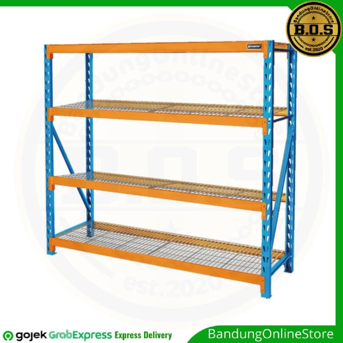 Jual Rak Gudang Rak Barang Kuat Krisbow Rak Besi 4 Tingkat Kuning Biru ...