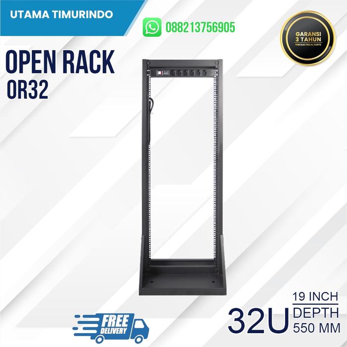 Jual Indorack Open Rack 32U Rack Server 19" OR32 Rak Server 19inch ...