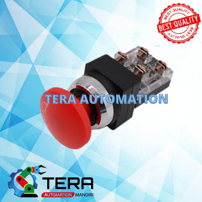Jual TBK-30 (30Mm) Jamur Kepala Emergency Stop Push Button Switch READY ...
