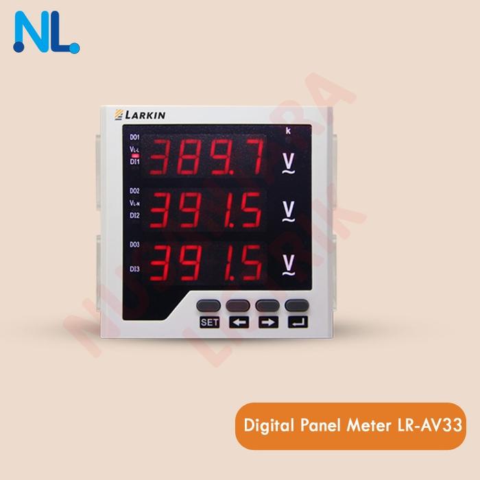 Jual Larkin LR-AV33 Digital Voltmeter 3 Phase Volt Panel Meter Tiga ...