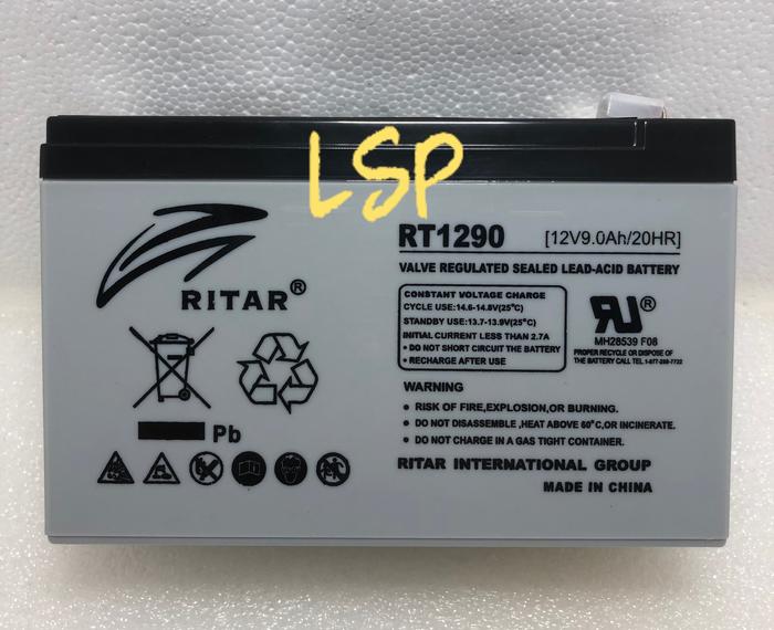 Jual Aki Baterai Ritar Power RT1290 VRLA 12V9Ah High Quality - 9Ah APC ...