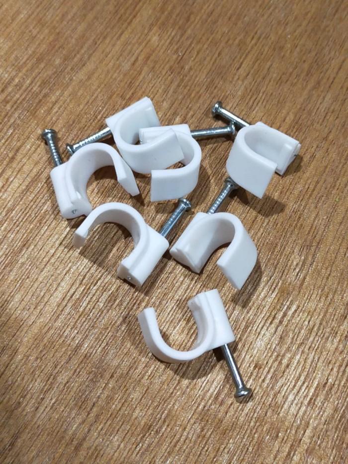 Jual Klem Kabel 5 6 7 8 9 10 11 12 mm Paku Klem Kabel PVC Per Bungkus ...