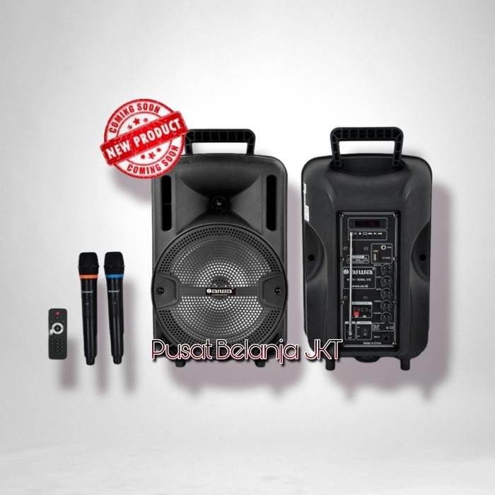 Jual SPEAKER AKTIF PORTABLE WIRELESS AIWA WAS-108LVE 8 INCH USB ...