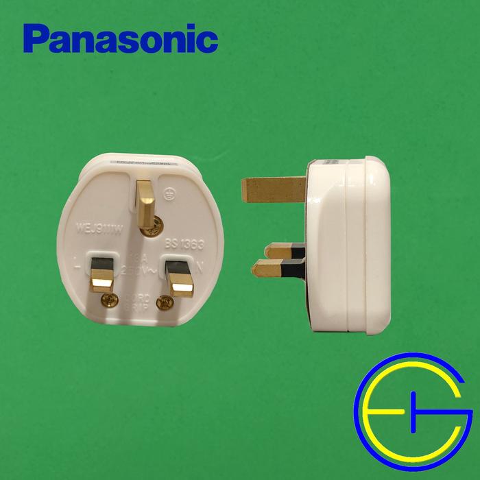 Promo Panasonic Wide Series Accsessories WEJ9111W Steker Stop Kontak AC ...