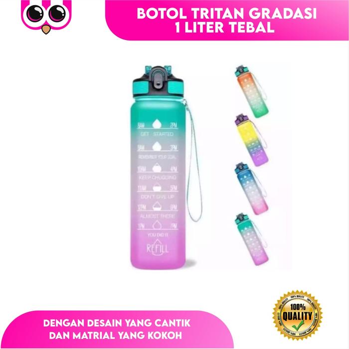 Jual [ 1 LITER ] BOTOL TRITAN GRADASI 1 LITER TEBAL GOOD QUALITY ...
