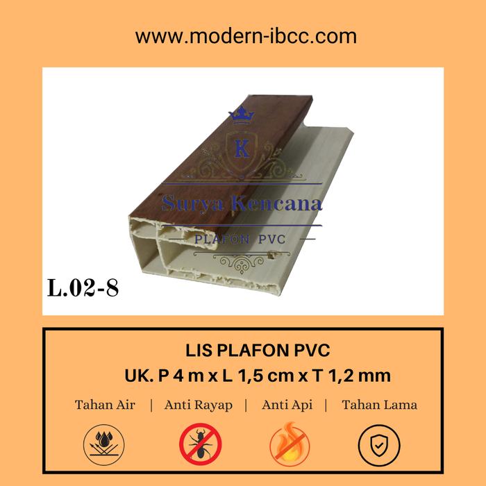 Jual List Plafon PVC Panjang 4 m Tipe L.02-8 - Kota Bandung - Modern ...