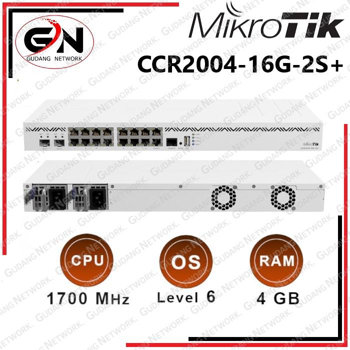 Jual Mikrotik CCR 2004 16G 2S+ CCR2004-16G-2S+ Cloud Core Router CCR ...