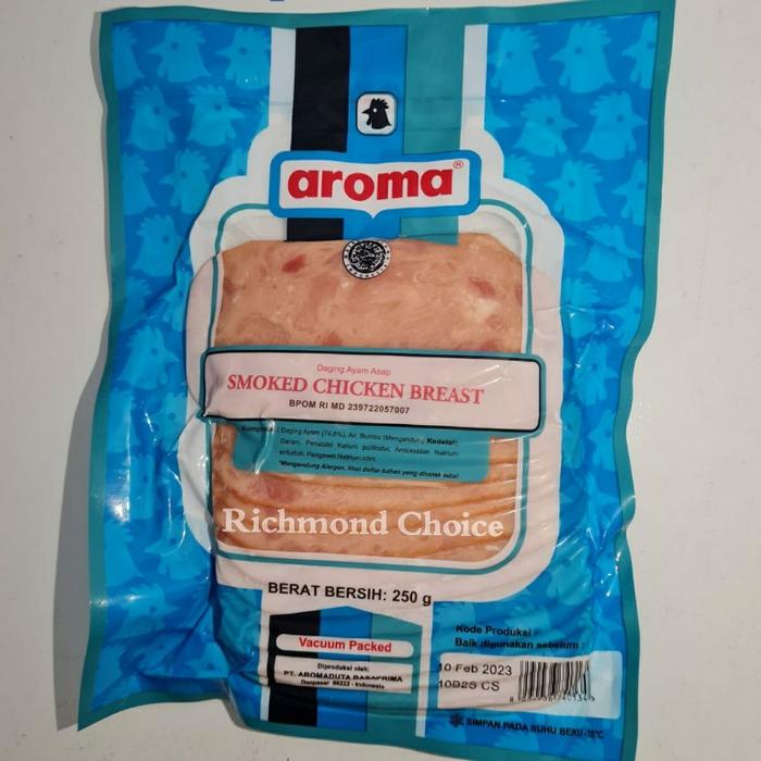 Jual CHICKEN AROMA SMOKED CHICKEN BREAST / DAGING AYAM ASAP AROMA 250 ...