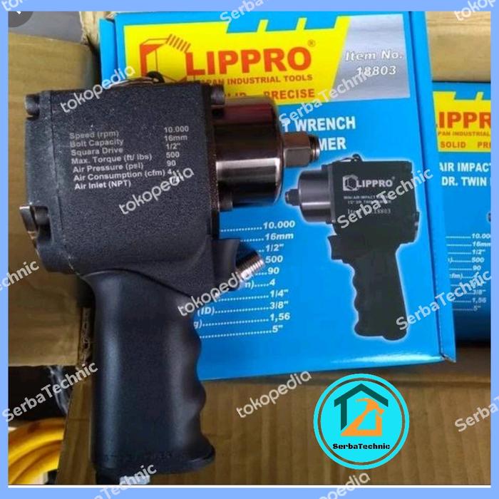 Jual Air Impact Wrench Lippro JAPAN 0.5in Dr Twin Hammer 18803 LIPRO ...