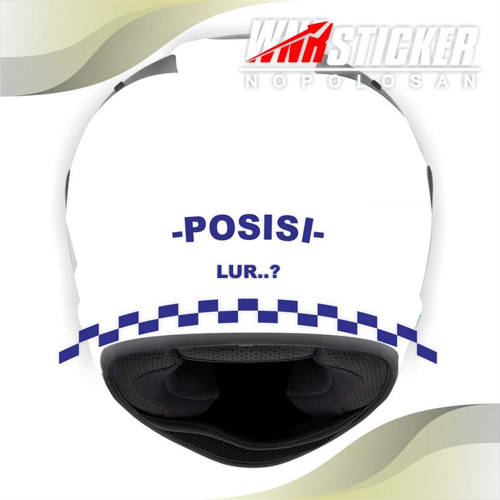 Jual Sticker cutting posisi lur sticker helm sepeda motor - Biru - Kab ...
