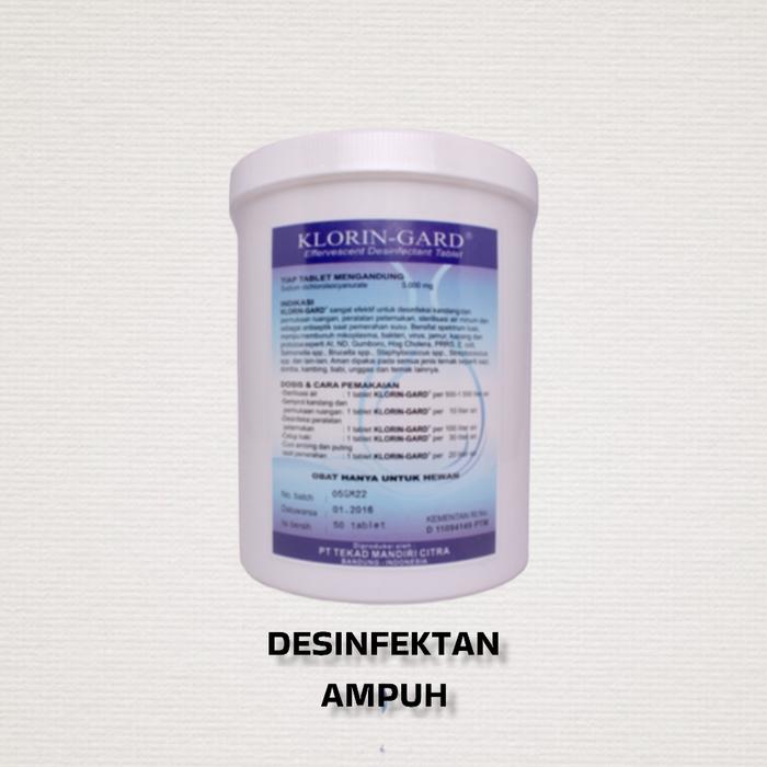 Jual KLORIN GARD EFFERVESCENT / KLORINASI/ DESINFEKTAN KANDANG ISI 50 ...