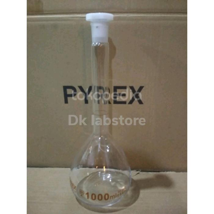 Jual volumetric flask/labu ukur 1000 ml pyrex - Kota Bandung - Dk labstore | Tokopedia