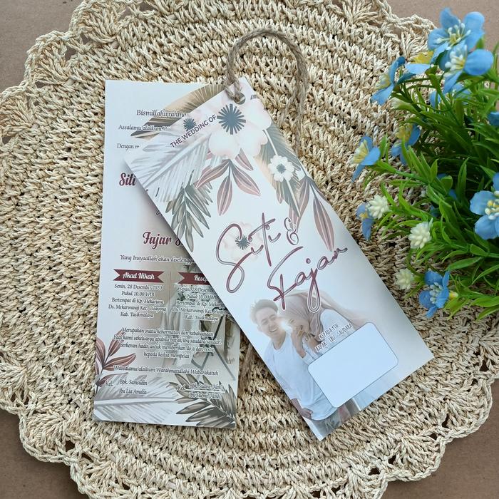Jual Undangan Simple elegan / Undangan hang tag (vit.08) - Kab ...