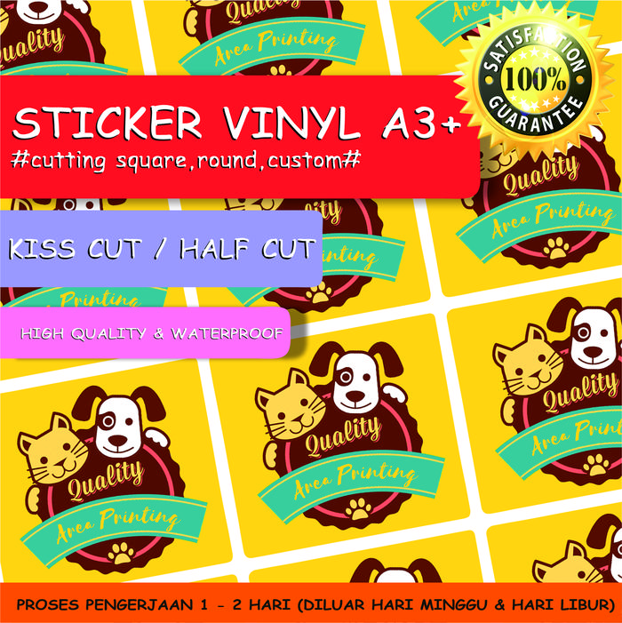 Jual Cetak Sticker / Label Kemasan - Vinyl Matte / Transparan / Gloss ...