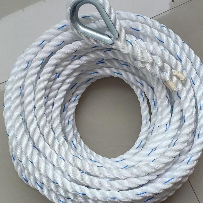 Jual Tali PP Tampar Tambang Rope 16mm 30meter splice eye kausen - Kota ...