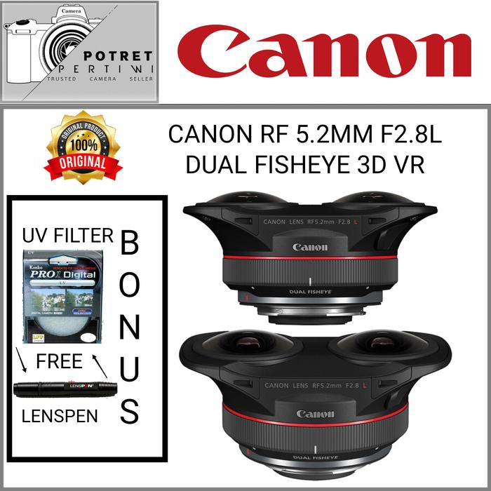 Jual CANON RF 5.2MM F2.8 DUAL FISHEYE/LENSA CANON RF 5.2MM F2.8 DUAL ...
