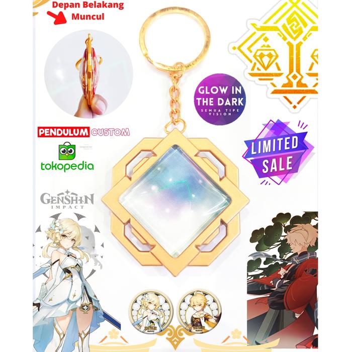 Promo Gantungan kunci Vision Genshin Impact keychain ANEMO Liyue ...
