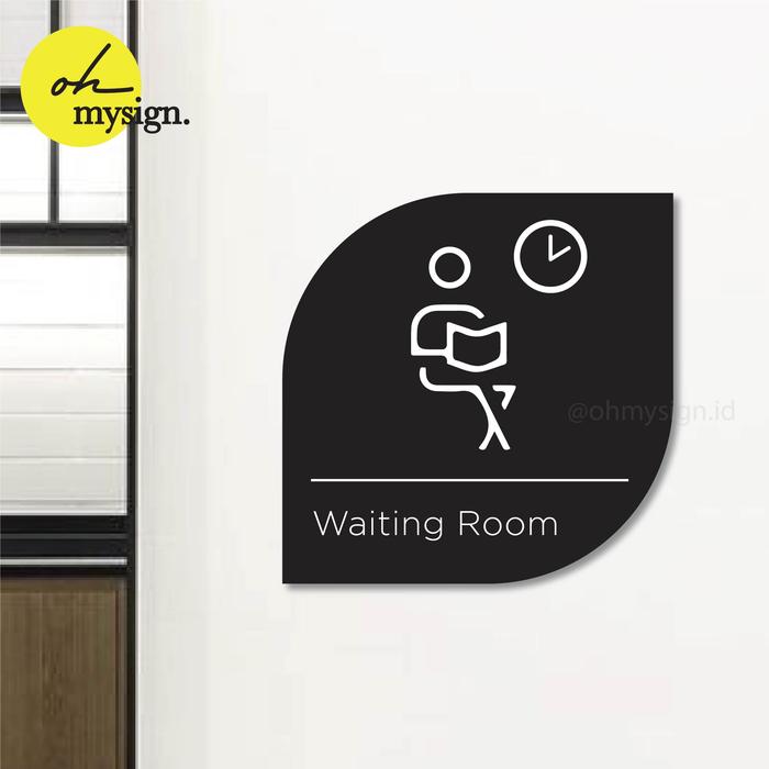 Jual Sign Akrilik Sign Board Acrylic Rounded - Waiting Room - 20x20 ...