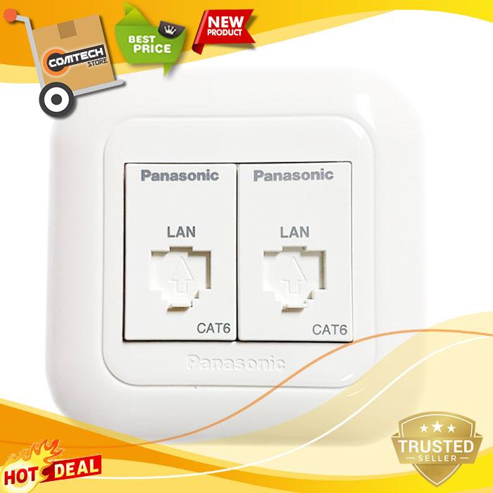 Jual FACEPLATE CAT6 PANASONIC WEJ78029W MODUL LAN / OUTLET DATA - Kota ...