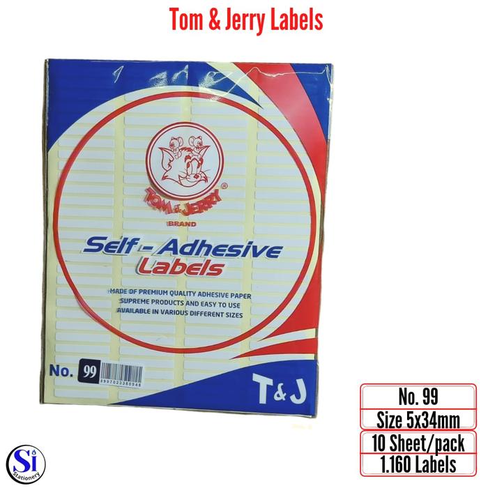 Jual Tom & Jerry Label Ukuran Kecil/Label No.98,99,111,112,113,123 - No ...