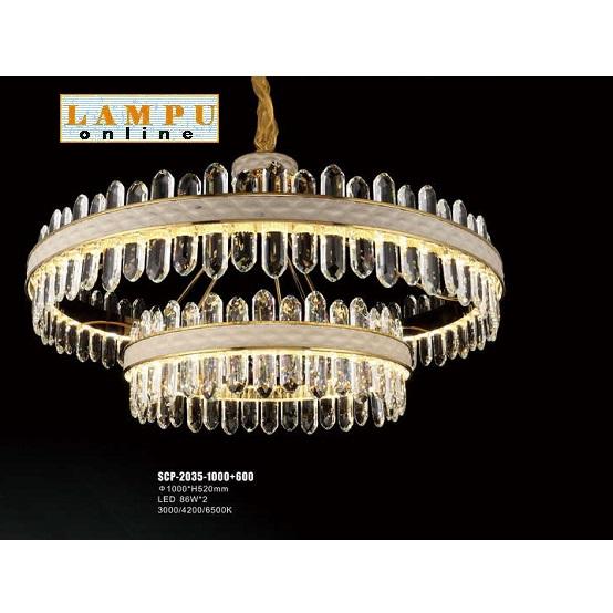 Jual lampu gantung modern minimalis LED SCP-2035-1000+600 - Jakarta ...